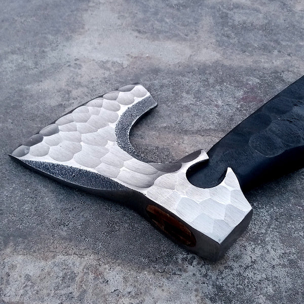 Custom Handmade Carbon Steel Viking Axes Wood Outdoor Engraved Camping ...